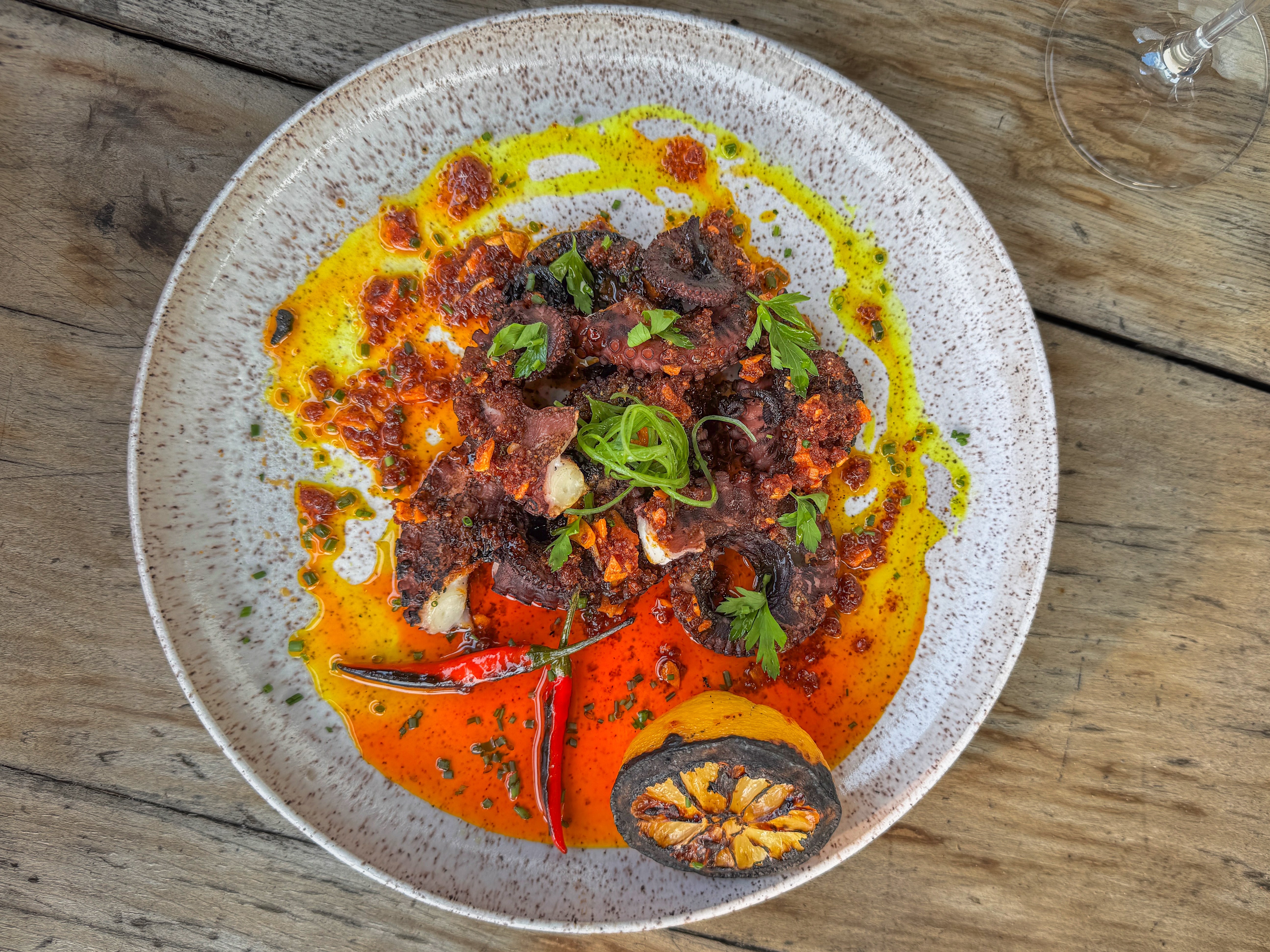 Spicy Octopus with Blistered Chilies | Thaan Charcoal Recipe